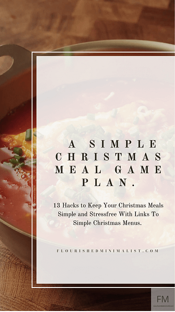 Simple Christmas Meal Game Plan.